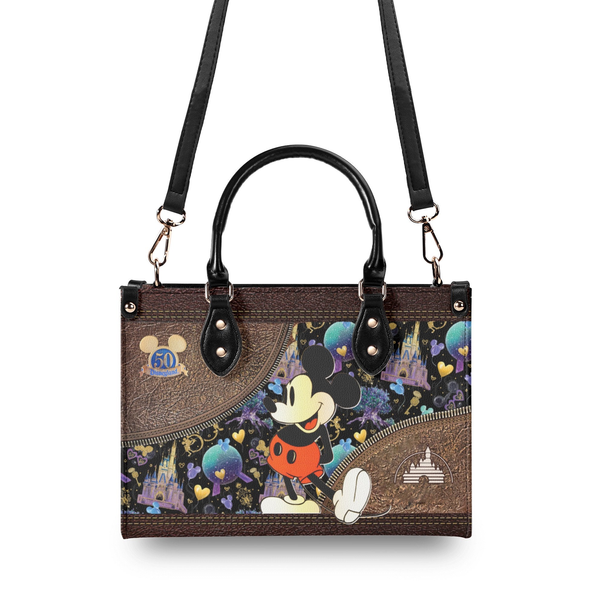 Vintage Mickey Leather HandBag,Mickey Handbag,Love Disney,Disney ...