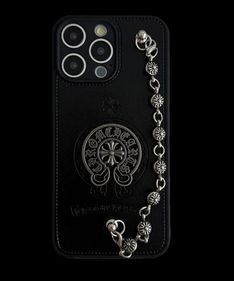 Unique Gothic Cross Phone Case With Chain,transparent Cover Compatible ...