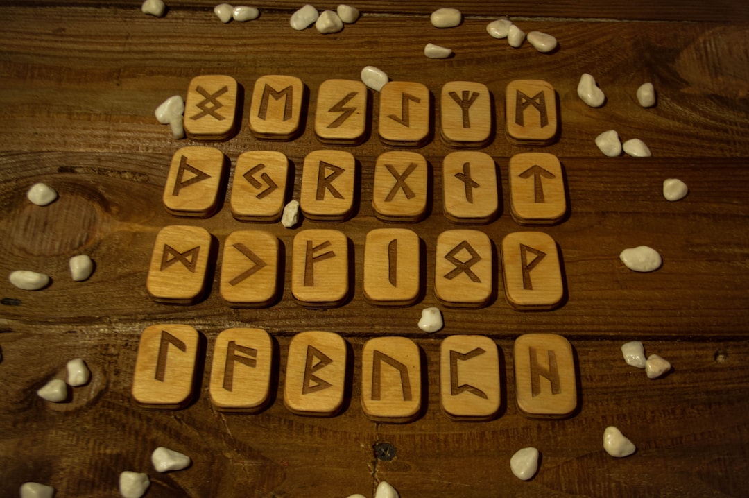 24 Wooden Runes Set, Elder Futhark Runes Set, Runes Set With Bag ...