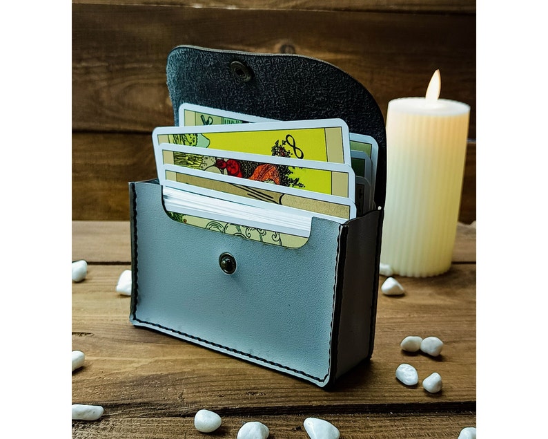 Leather Tarot Card Case, Tarot Card Holder Case, Playing Card Holder ...