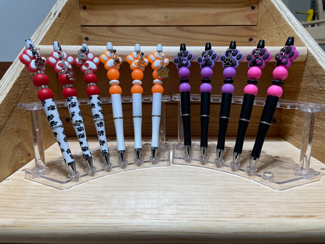 MUST HAVE Cute Beaded Ballpoint Ink Pens With Paw Focal - Etsy