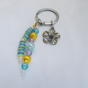 Personalized Heishi Charmed | Beaded Keychains With Colorful Pearl ...