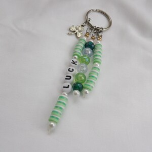 Personalized Heishi Lettered | Beaded Keychains With Colorful Pearl ...