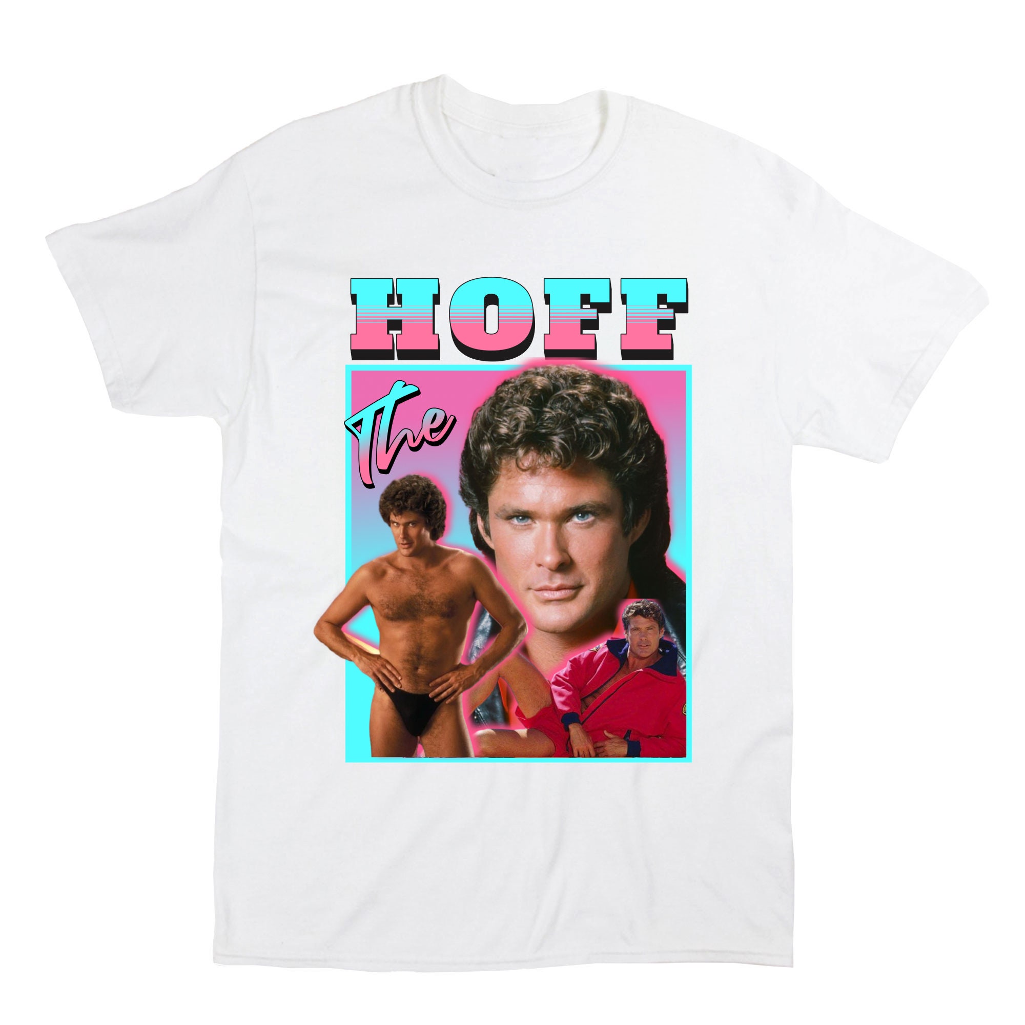 David Hasselhoff Homage Tee, Baywatch Gift, 90's Retro Tshirt, Funny ...
