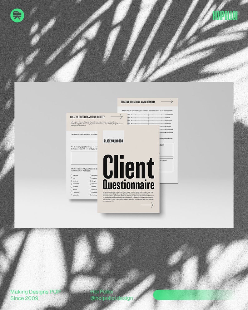 Client Questionnaire Template Questionnaire Premade Template Business ...