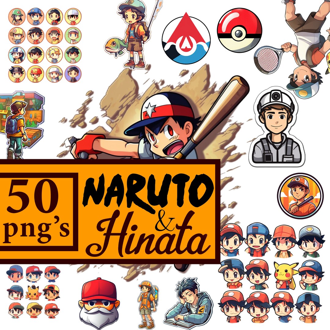 Naruto and Hinata Digital Stickers Naruto Cute Stickers Designs ...