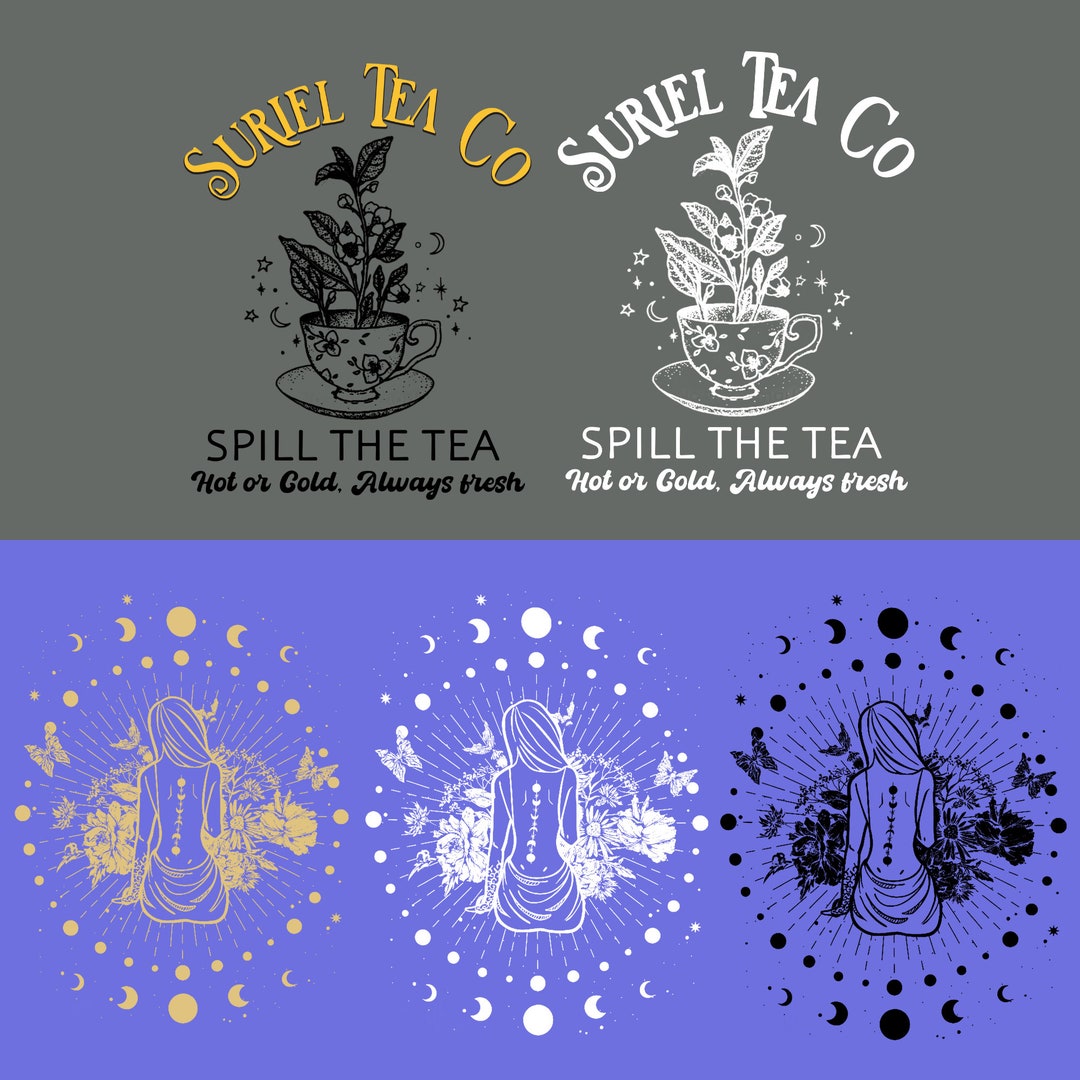 Vintage Suriel Tea Co PNG, ACOTAR Png, the Night Court Design, Feyre ...