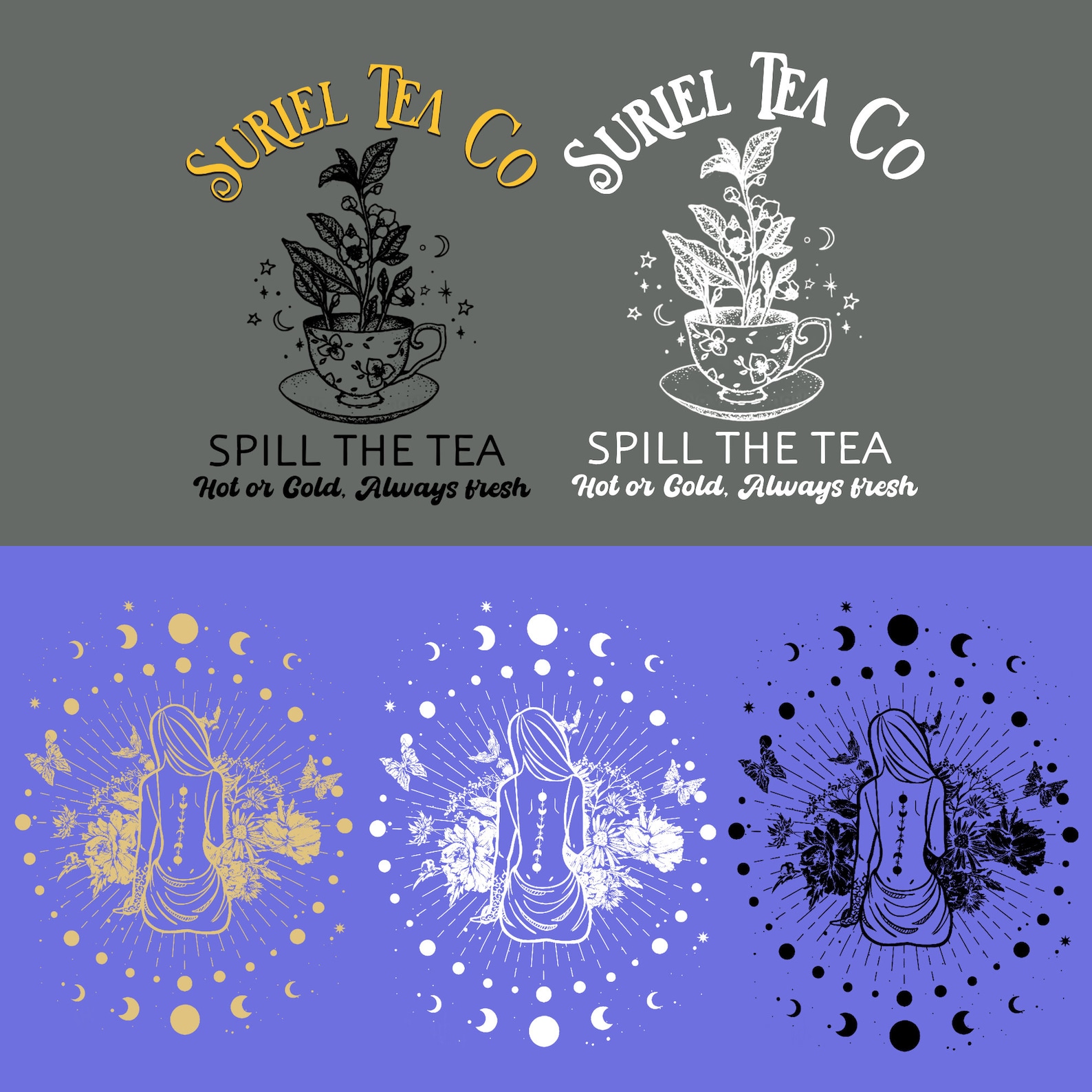 Vintage Suriel Tea Co PNG, ACOTAR Png, the Night Court Design, Feyre ...