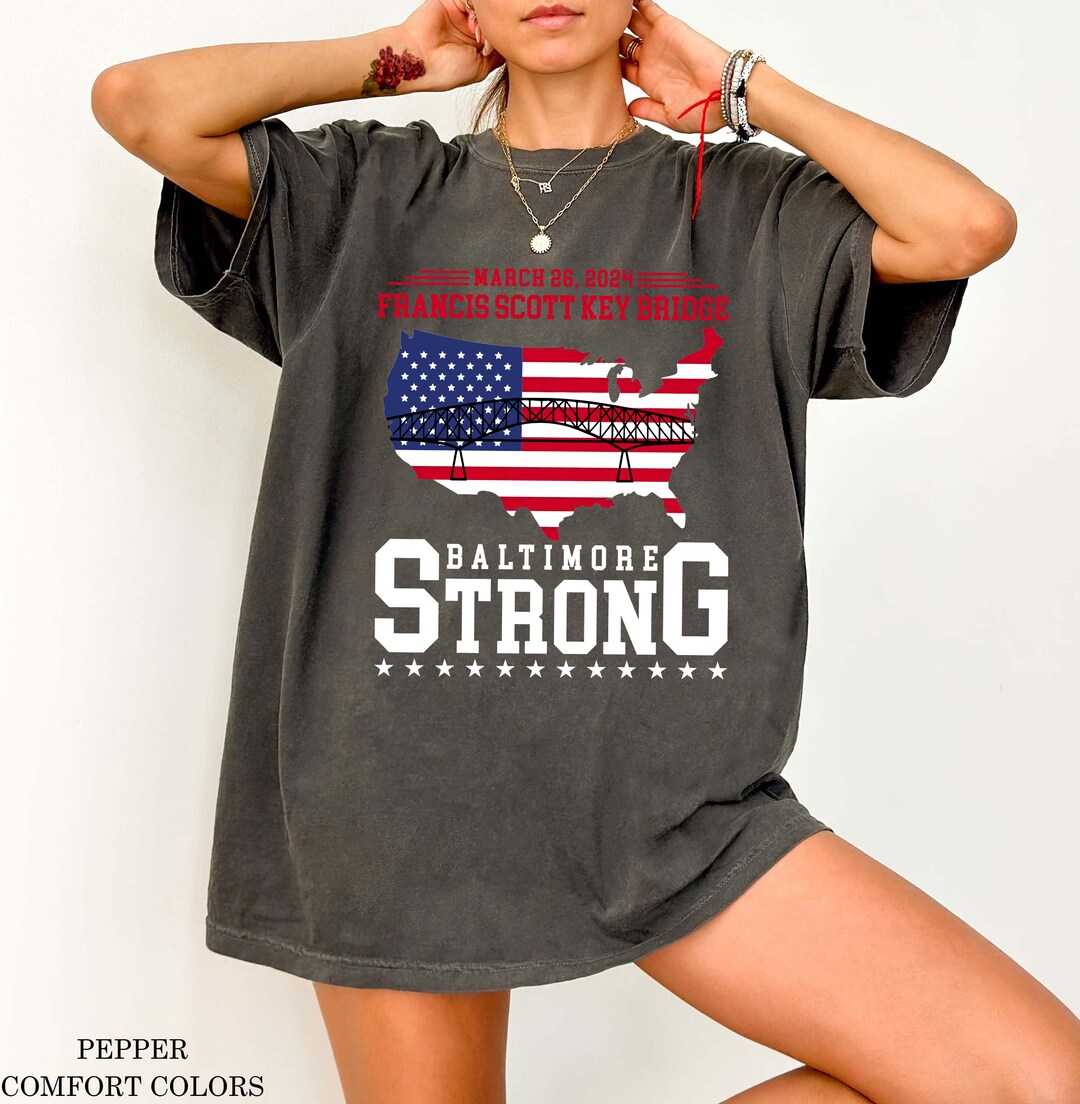 Bridge Strong Shirt, Retro Bridge Collapse Tee, Key Bridge Tshirt ...