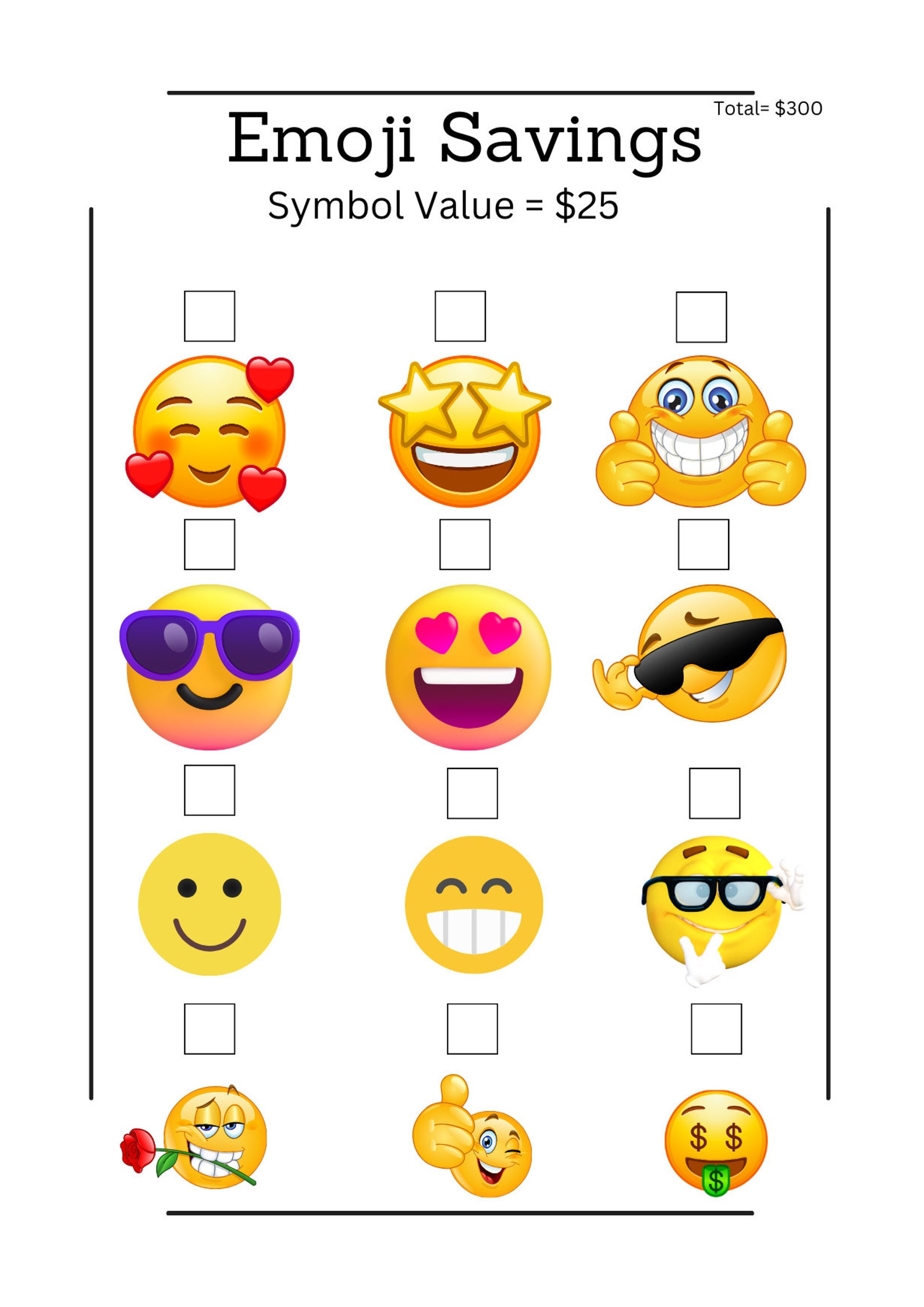 New 2024| Emoji Fun Savings 2 for 1 | 300 Savings| Choose Your Savings ...