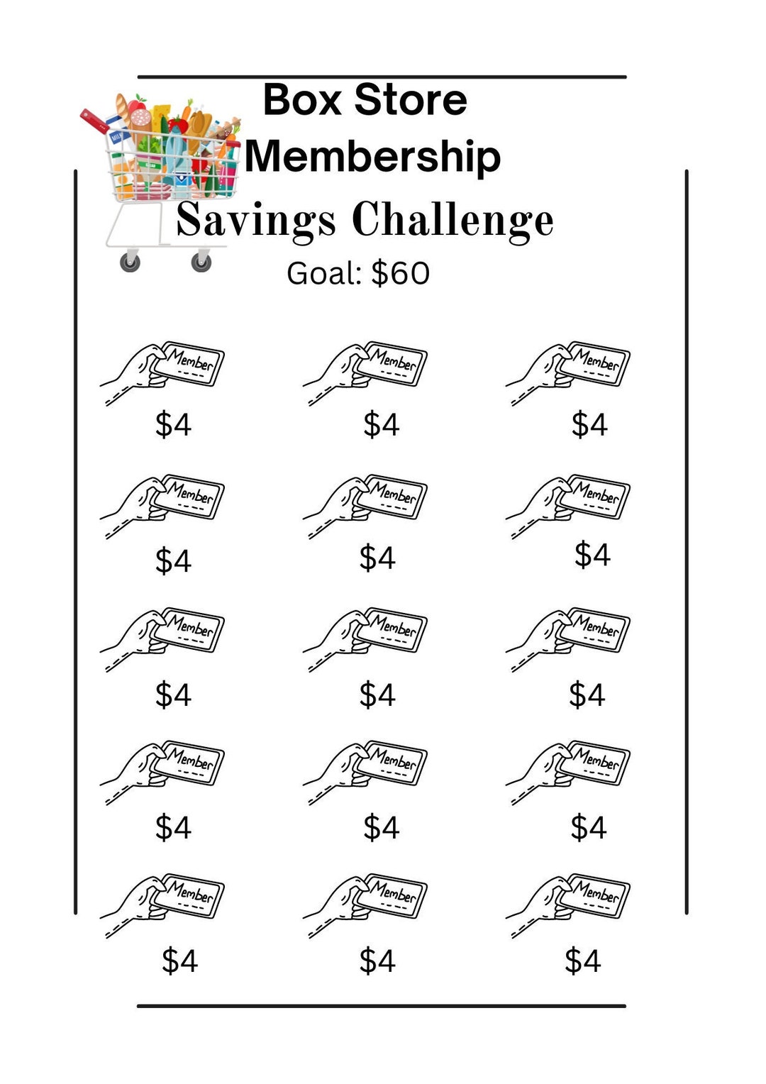 New 2024| Box Store Membership Savings Challenge| Mini Savings ...