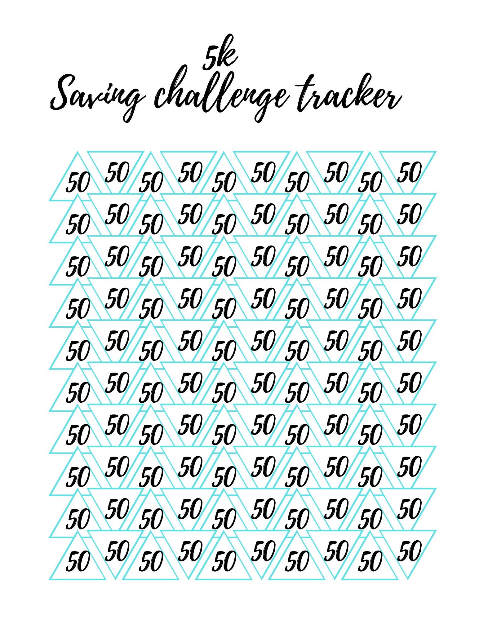 5k Savings Challenge Sinking Funds Emergency Savingssavings Challenges ...