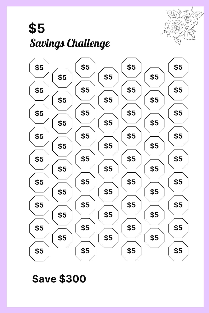 22 Page Money Saving Challenge Book Printable Money Savings Booksinking ...