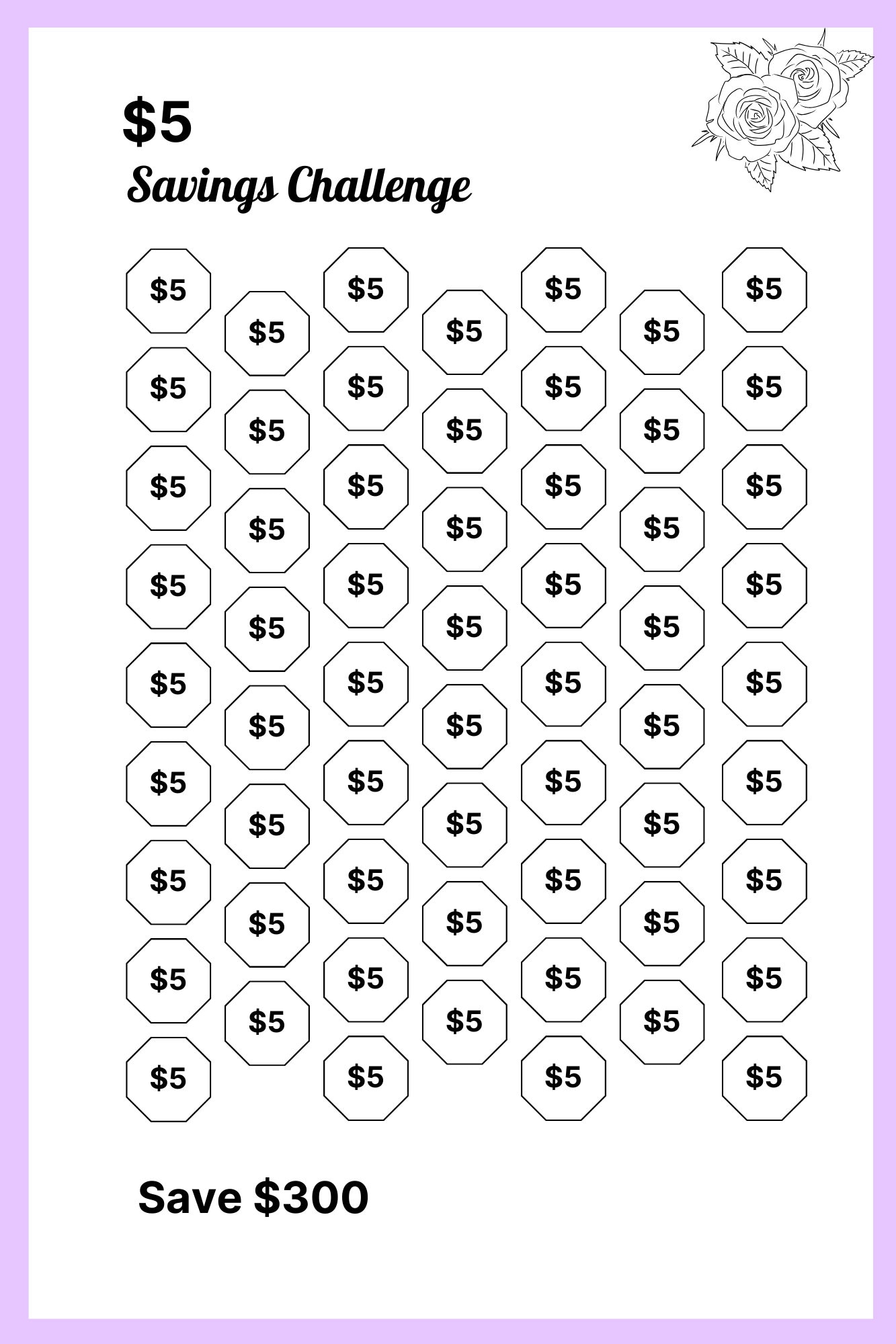 22 Page Money Saving Challenge Book Printable Money Savings Booksinking ...