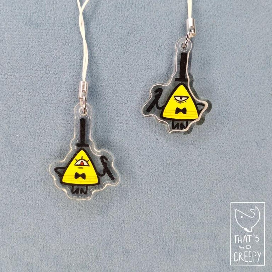 Bill Cypher Phone Charm - Gravity Falls - Creepy - Cryptid - Stanford Pines - Mabel - Dipper ...