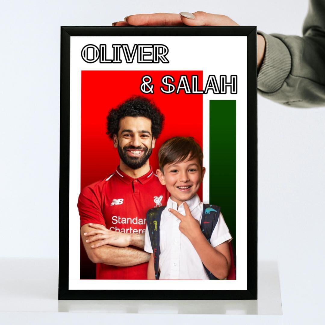 Personalized Custom Mo Salah Poster With Your Own Photo to Print in A4 ...