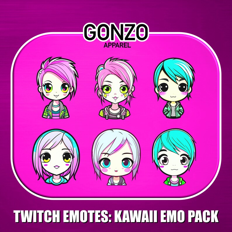 Kawaii Emo Character Twitch Emote, Twitch Emote, Discord Emote, Twitch ...