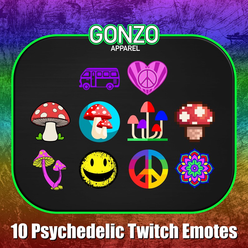 Psychedelic Twitch Emotes, Twitch Emote, Discord Emote, Twitch Sub ...