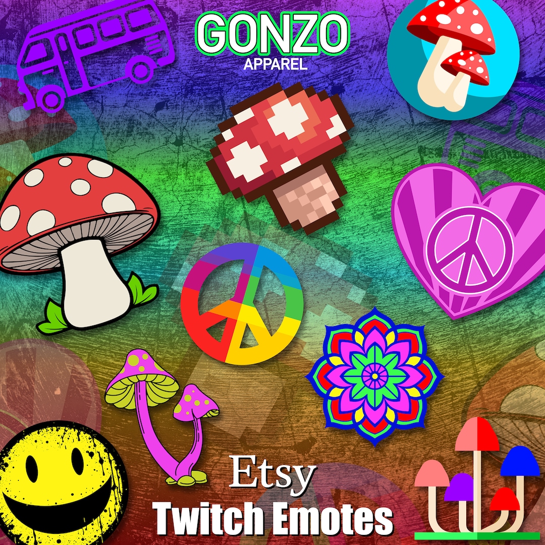 Psychedelic Twitch Emotes, Twitch Emote, Discord Emote, Twitch Sub ...