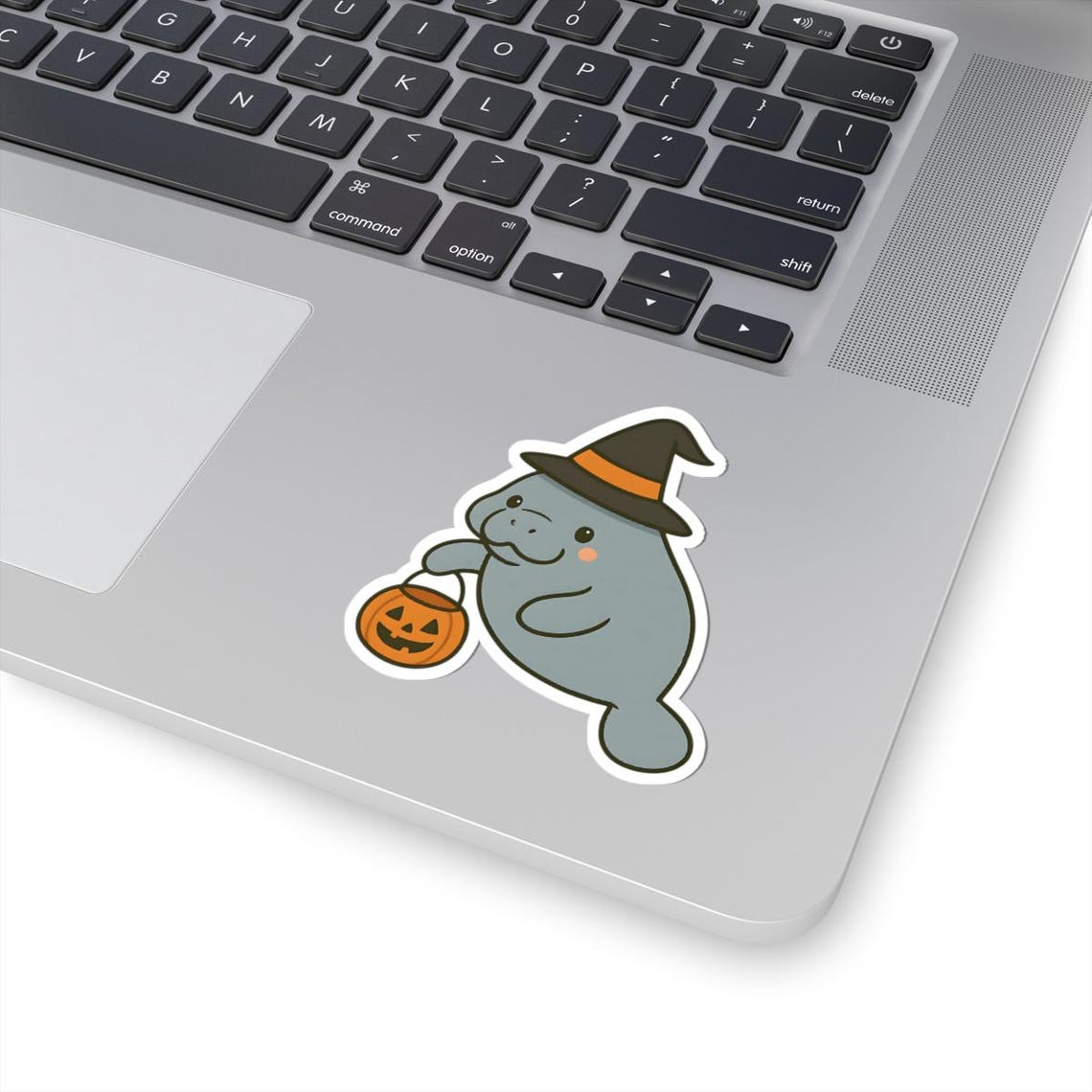 Kawaii Halloween Manatee Sticker | Halloween Sticker | Spooky Manatee ...