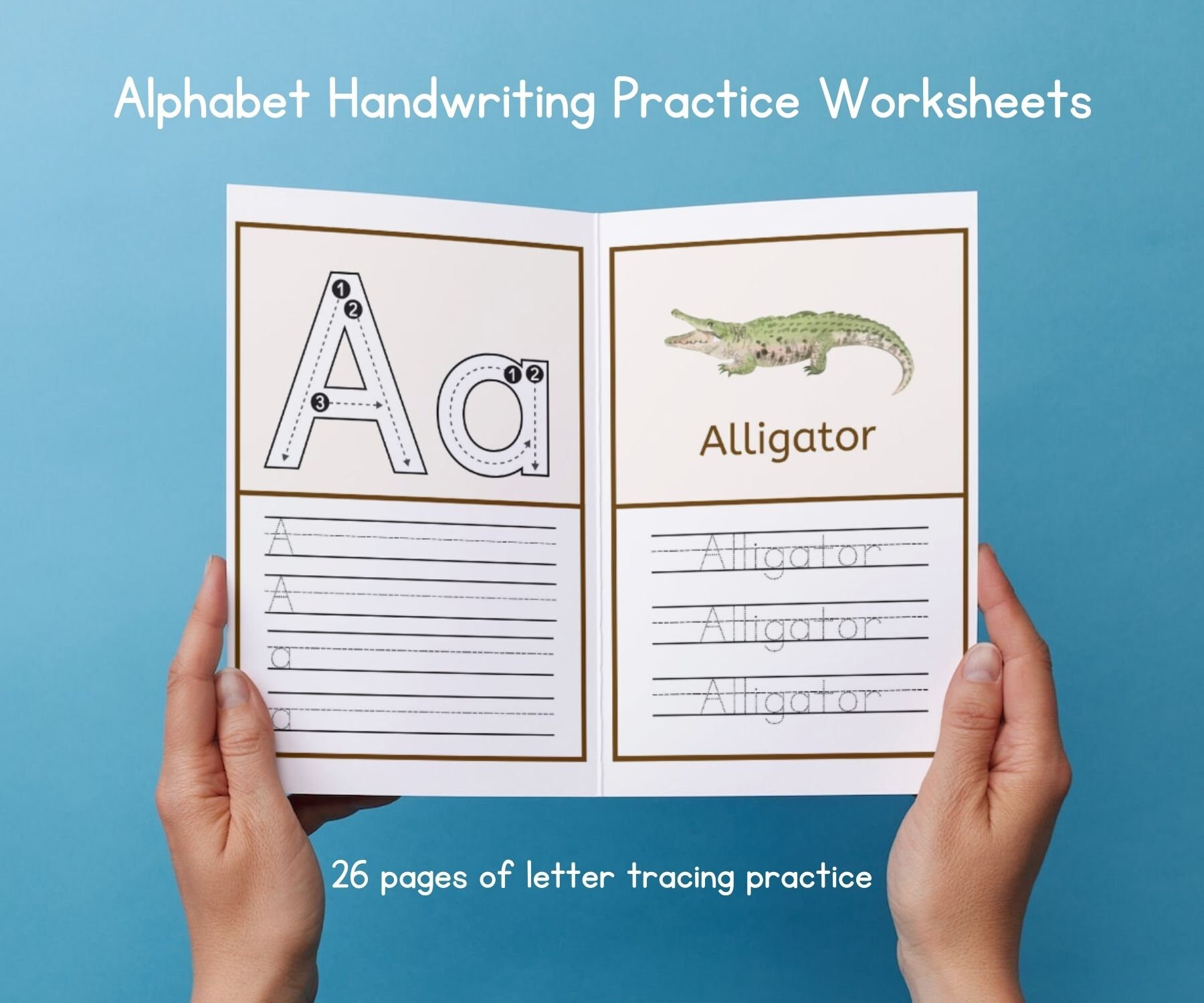 Printable Alphabet Handwriting Practice Journal for - Etsy