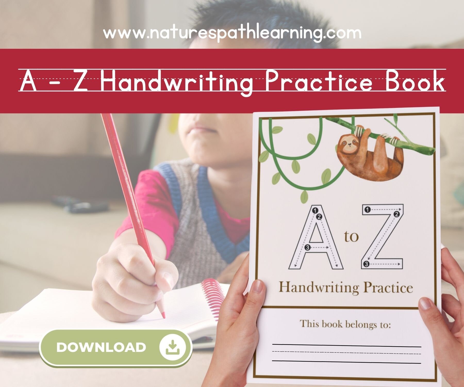 Printable Alphabet Handwriting Practice Journal for - Etsy