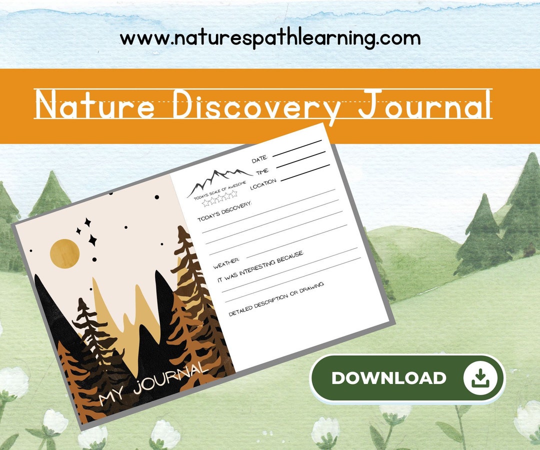 Kindergarten Nature Logbook & Journal Digital Download for Kids Nature ...