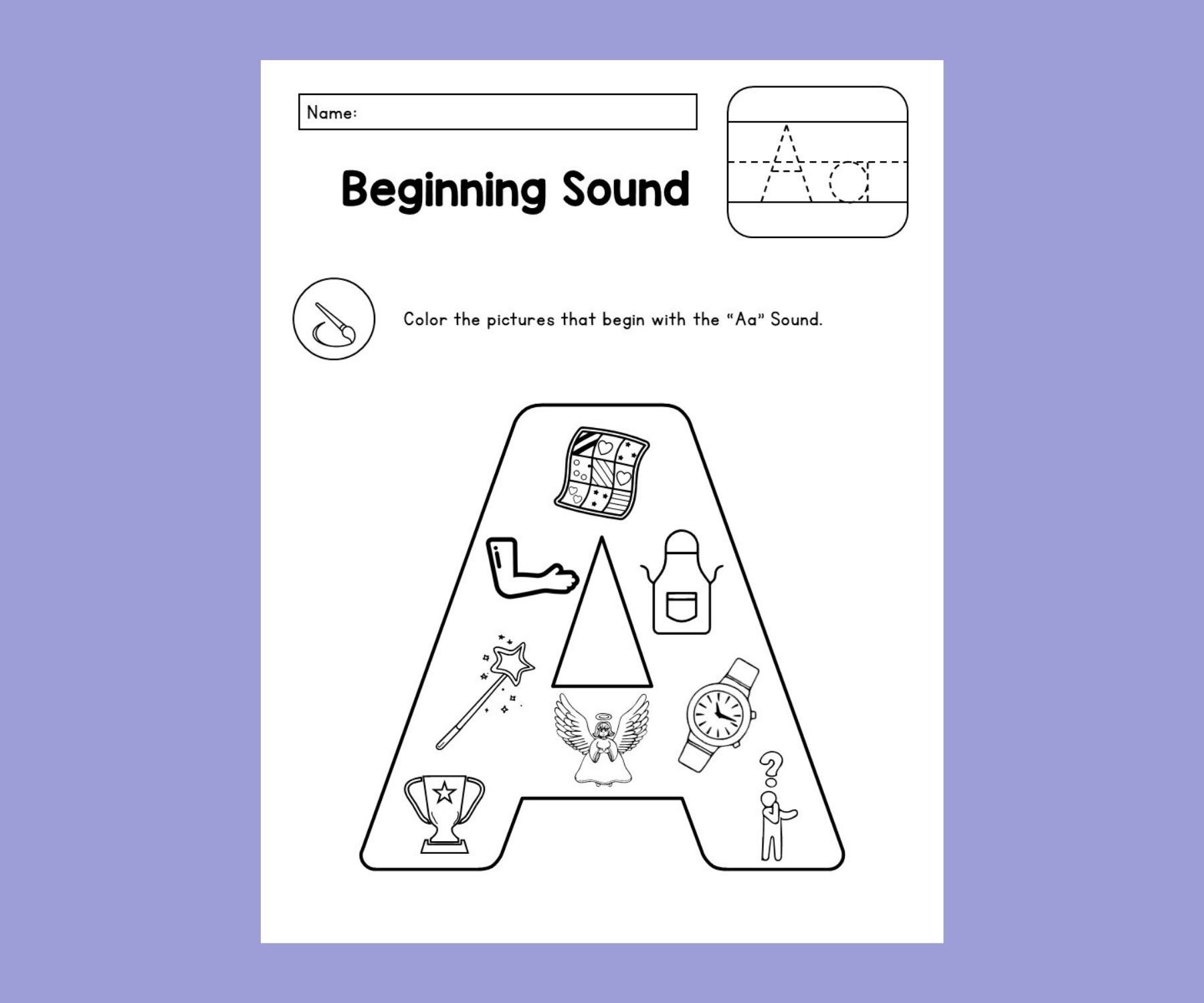 Phonics Alphabet Worksheets for Preschool and Kindergarten - Etsy