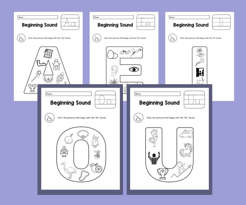 Phonics Alphabet Worksheets for Preschool and Kindergarten - Etsy