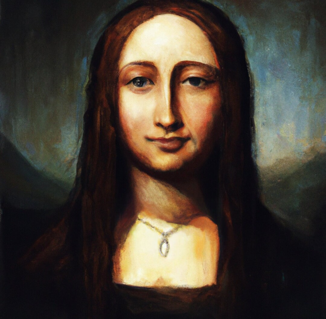AI Regenerated Mona Lisa Modern - Etsy