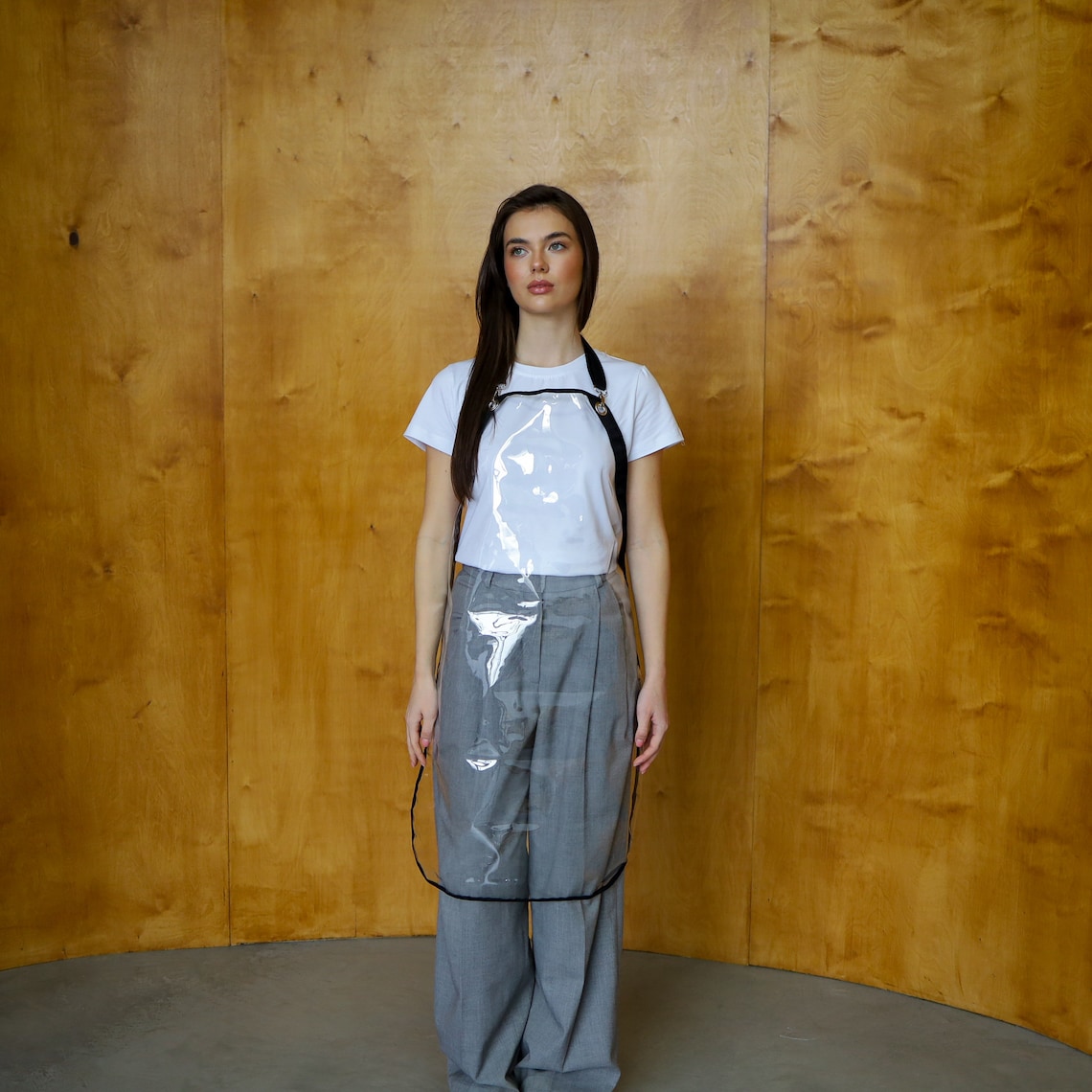 Transparent PVC Apron With Black Straps Professional Apron for ...
