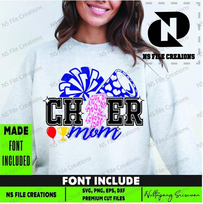 Cheer Mom Svg, Dxf Eps Png, Megaphone Svg, Pom Pom Svg, Pompom, Cheer ...