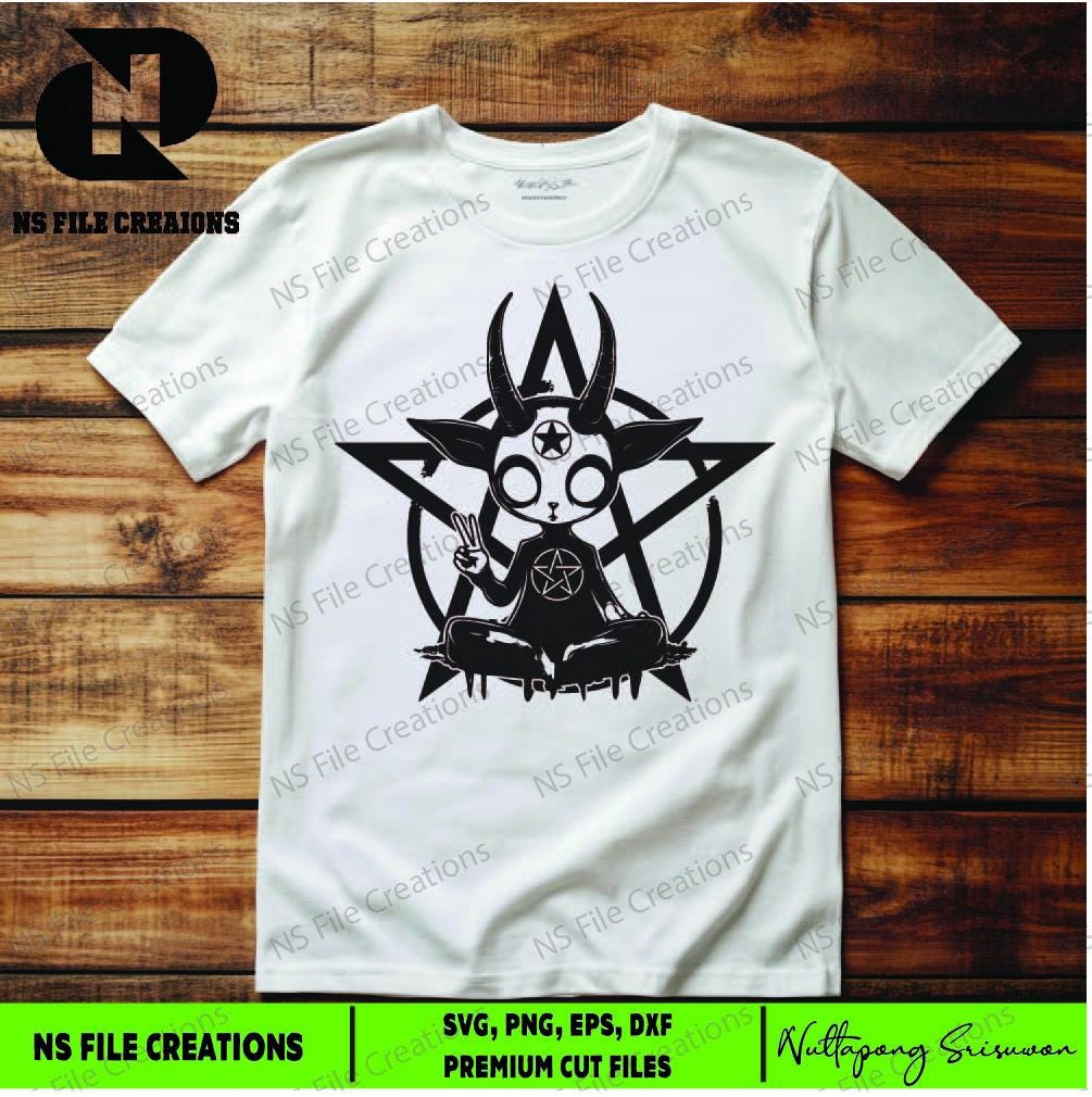 Cute Baphomet SVG | Pentagram SVG | Satan Satanic Deity God Evil Pagan ...