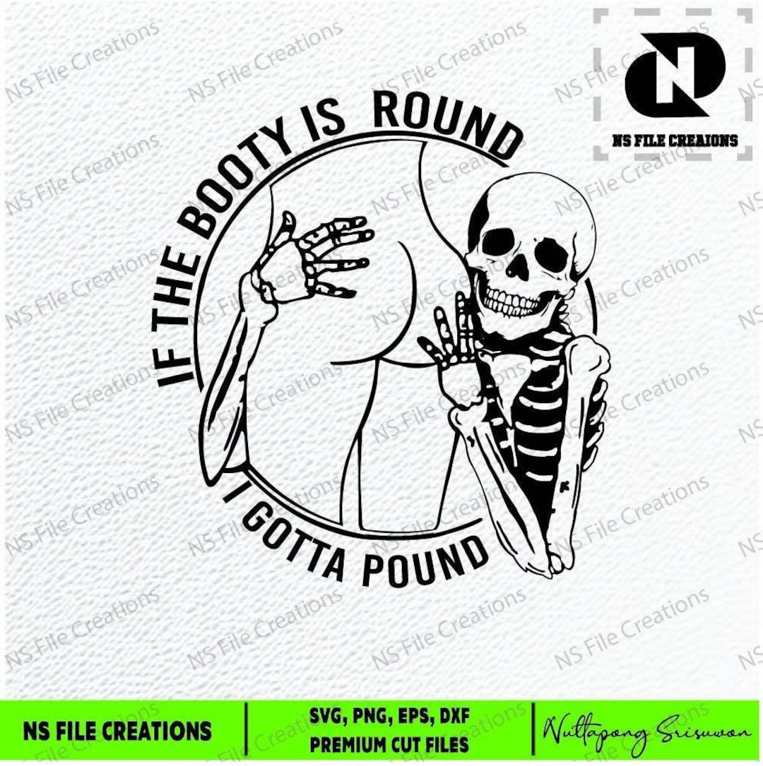 Funny Skeleton Booty Art | Halloween Design SVG, PNG, EPS (digital Download) - Etsy