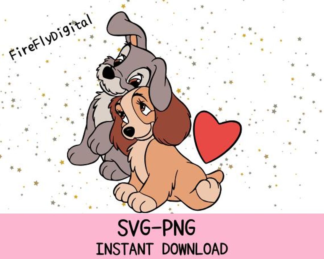 Lady and the Tramp SVG, Tramp Clipart, Shirt Clip Art, Digital Download ...