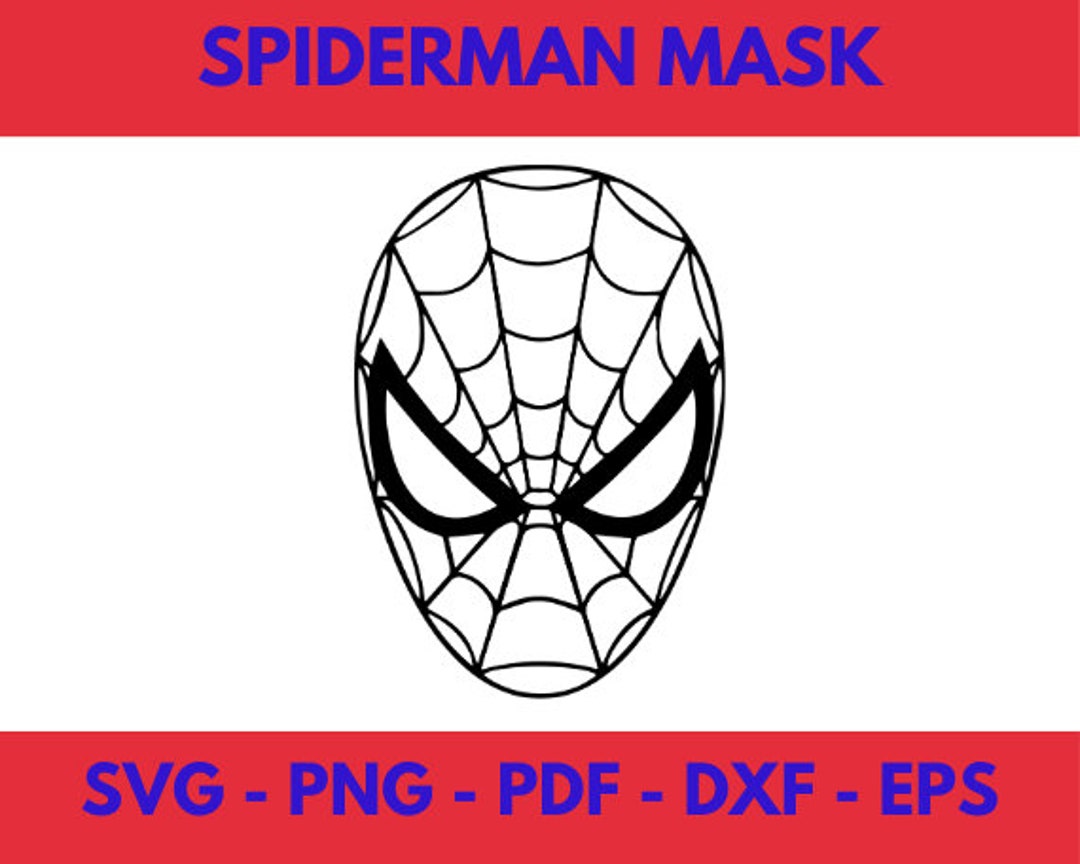 Spiderman Mask Svg, Spiderman Decoration, Spiderman Face Silhouette ...