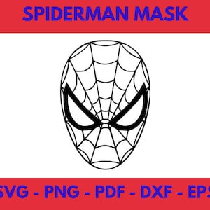 Spiderman Mask Svg, Spiderman Decoration, Spiderman Face Silhouette ...