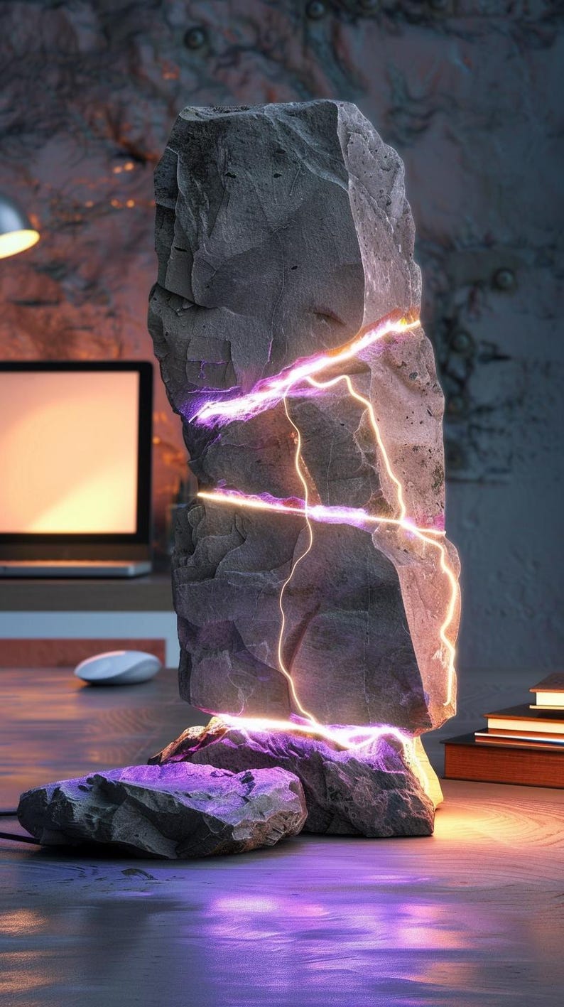 Stone Lamp Decor - Etsy