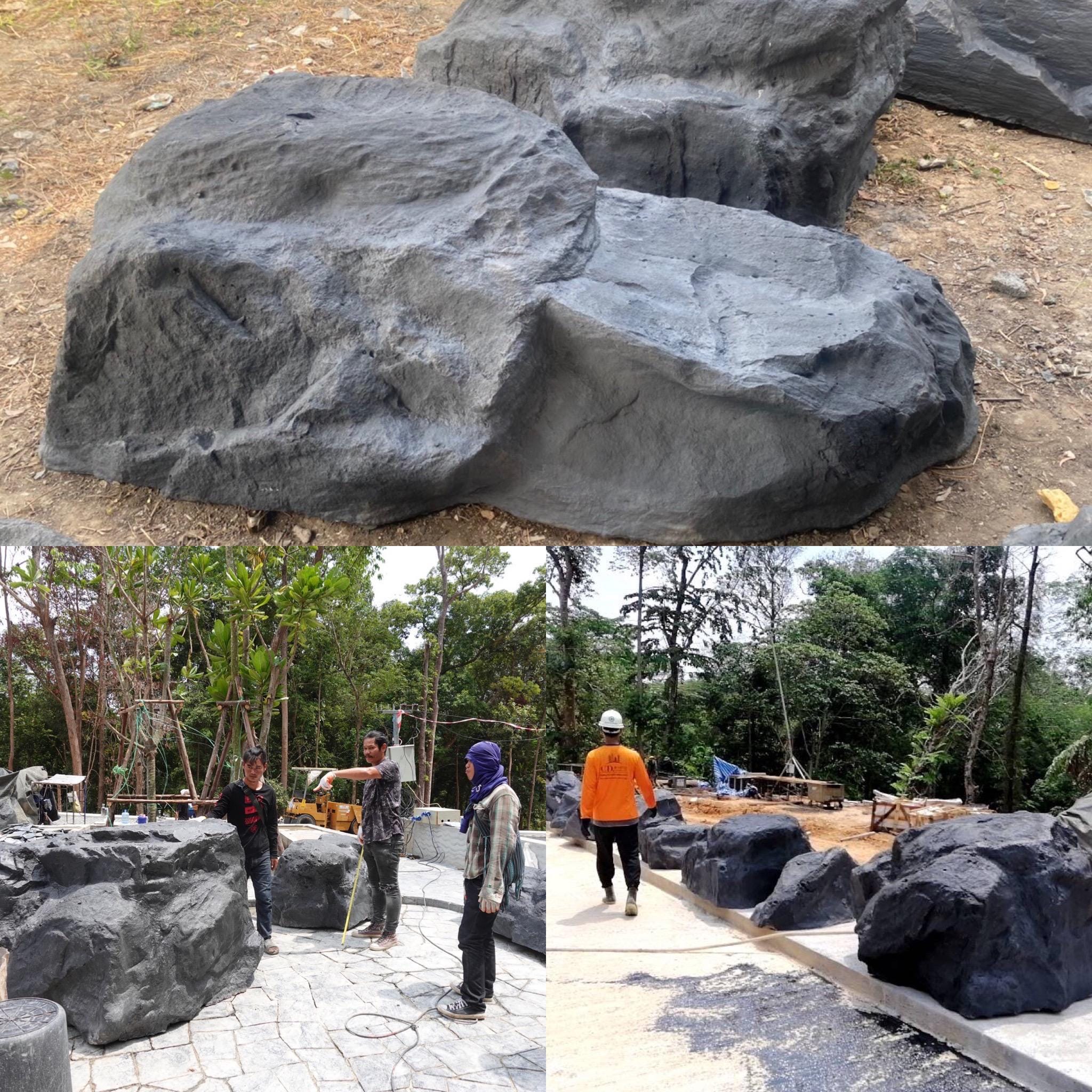 Faux Stone Garden Decor - Illuminated Decorative Stone - Etsy