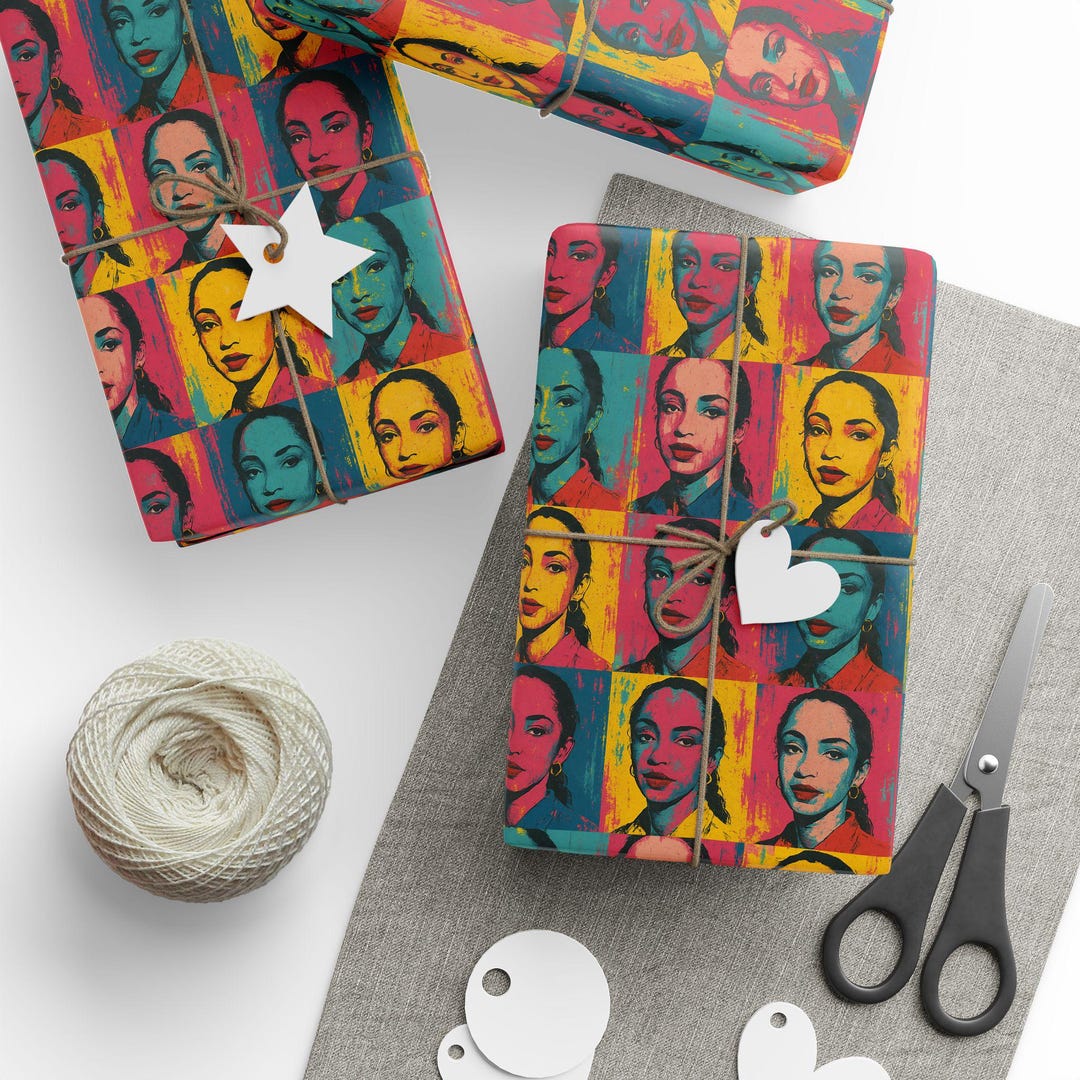 Sade Inspired Wrapping Paper / Pop Art Music Gift Wrap / Retro Soul R&B ...