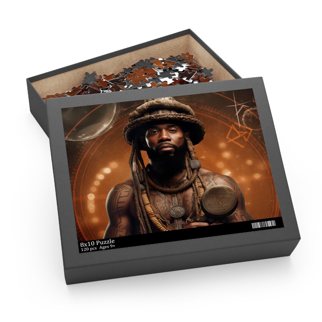 Black Ancient Alien Afrofuturism Jigsaw Puzzle, Nerd Gift, Science ...