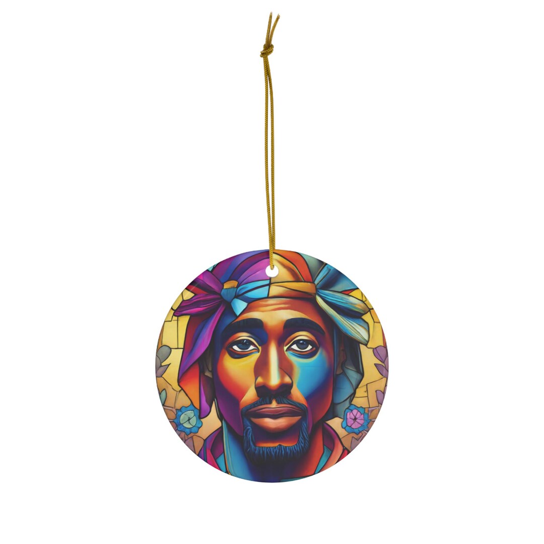 Stained Glass Hip Hop Rapper Ceramic Ornament / A Tribute to the Hip ...