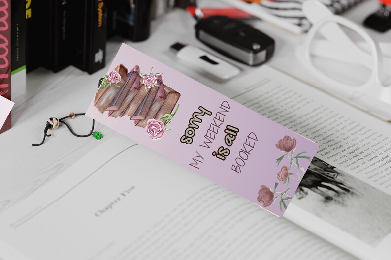 Stacked Books Printable Bookmarks, Vintage Stacked Books, Just One More ...