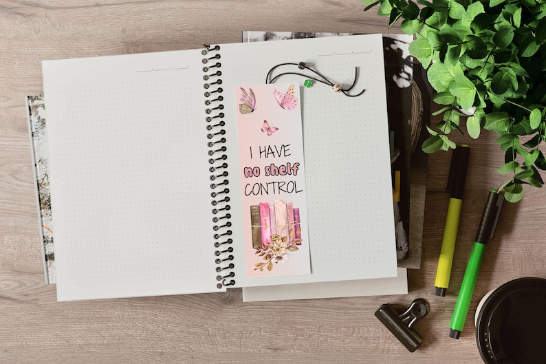 Stacked Books Printable Bookmarks, Vintage Stacked Books, Just One More ...