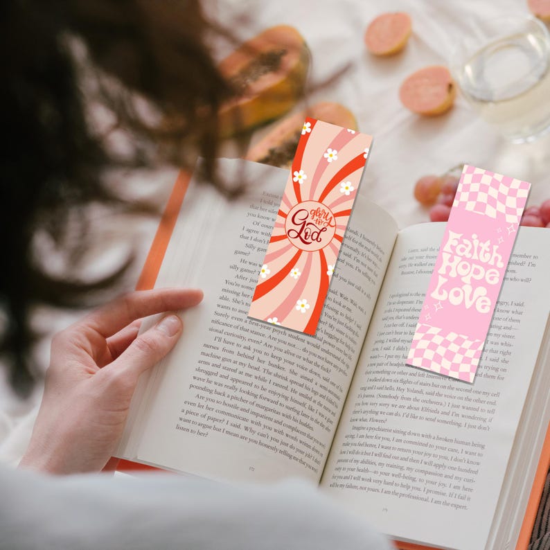 Printable Retro Bible Verse Bookmarks, Christian Bookmarks, Floral ...