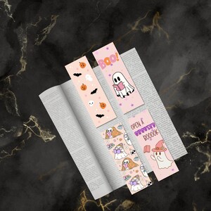 Cute Halloween Printable Bookmarks, Ghost Bookmarks, Cute Printable ...