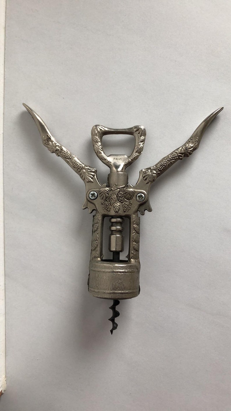 Botticelli Design Double Lever Corkscrew With Grape and Vine Motifs ...