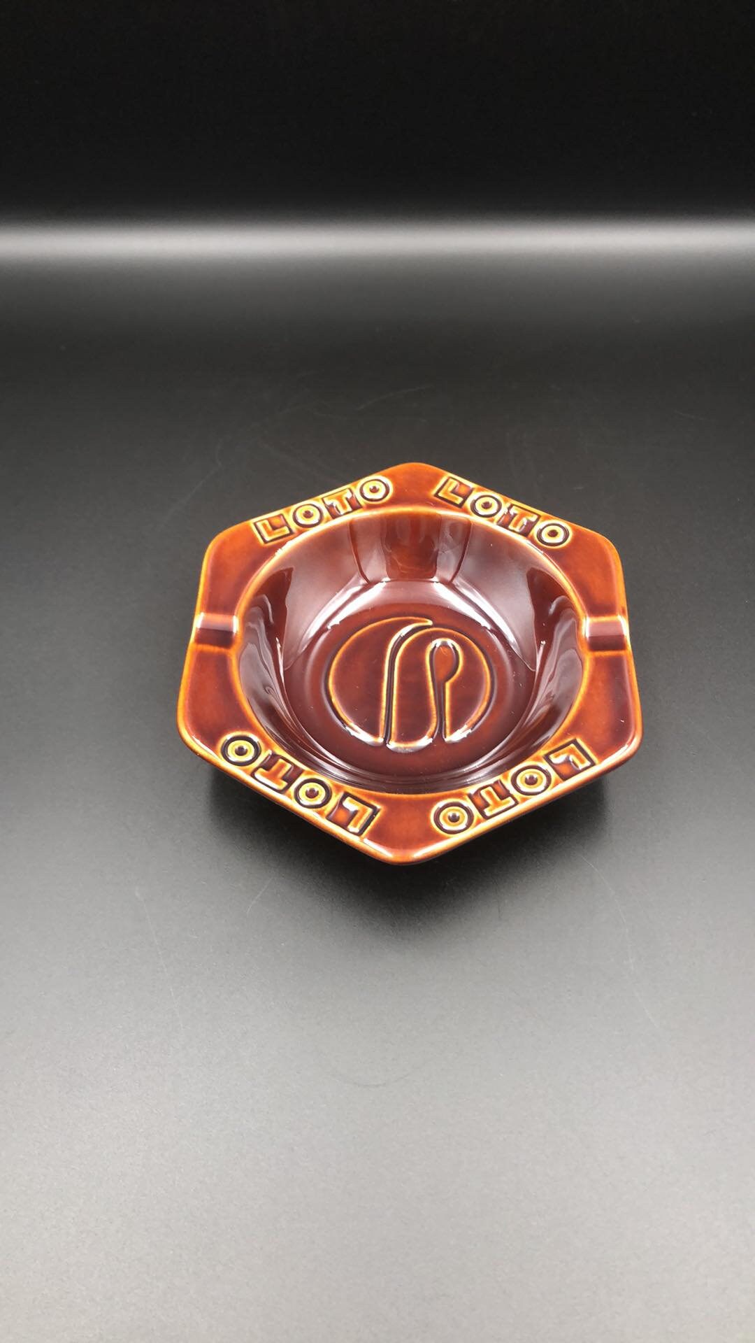 Vintage French Bar Ashtray Brown Ashtray Loto 1970 Collection Loto ...
