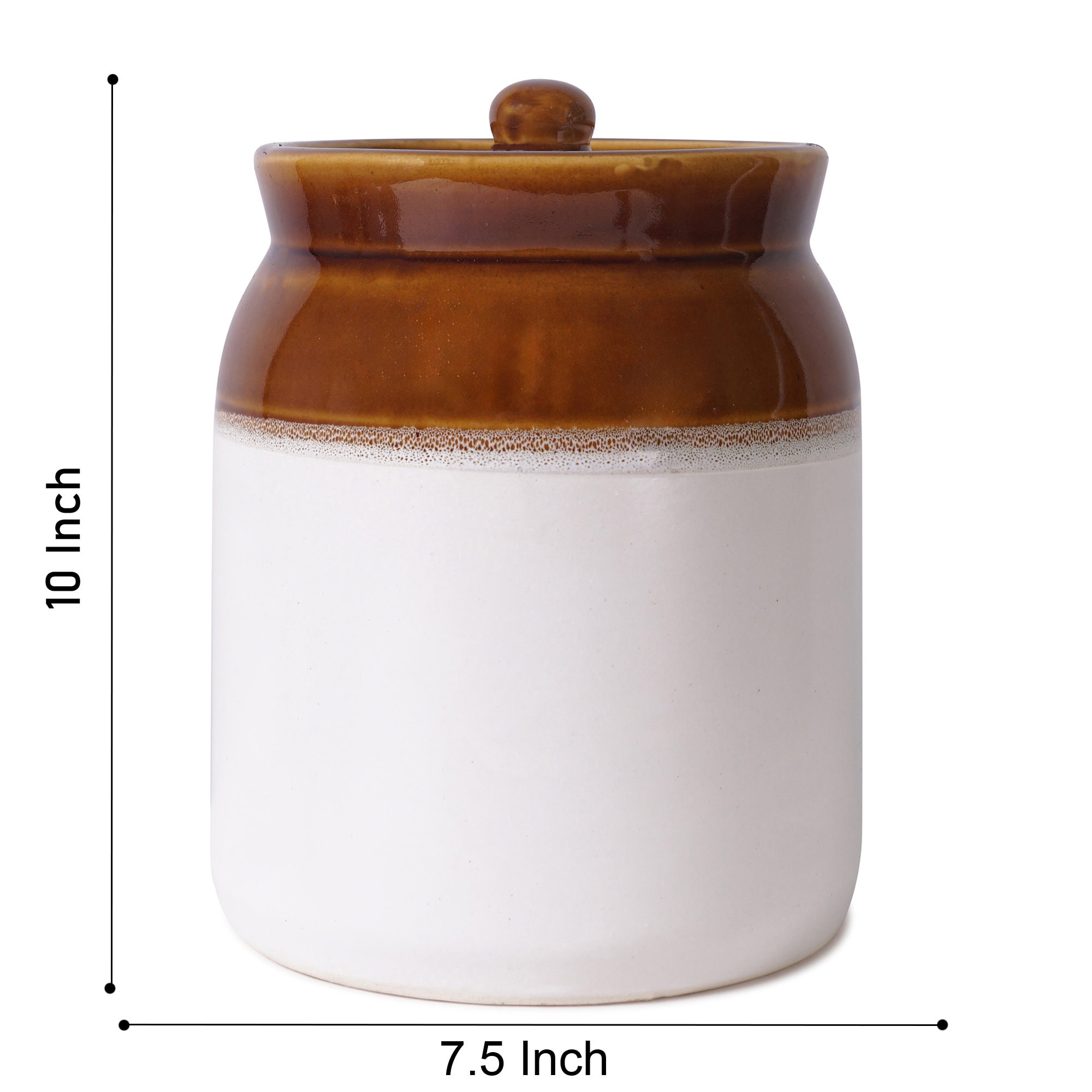 Ceramic Handmade Indian Pickle Jar, Achaar Barni, Container, Canister ...