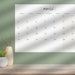 Printable Minimalist Calendar 2024 Aesthetic Monday and Sunday Start A4 ...